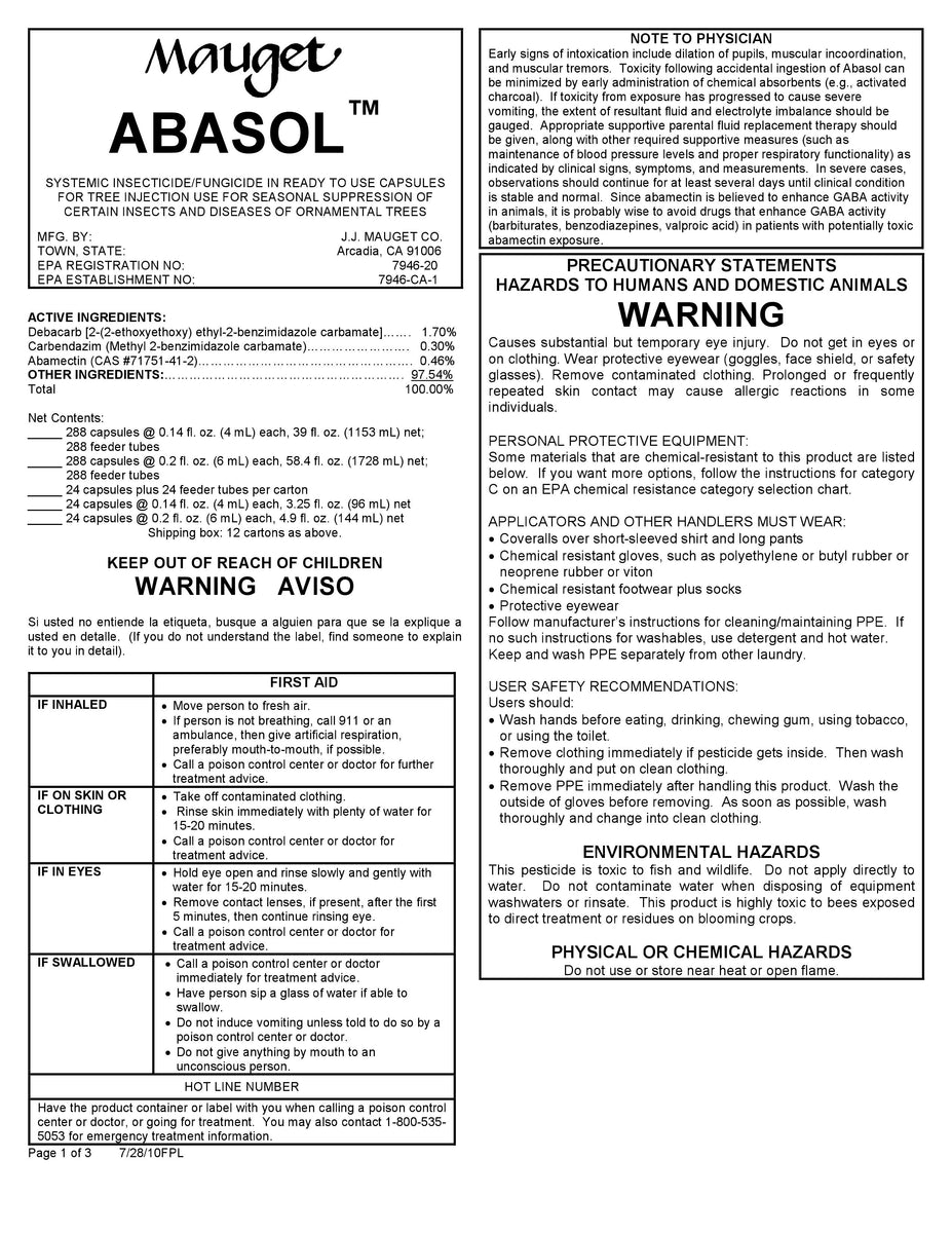 Abasol - 4ml Capsules – PGS Pro Green Supply